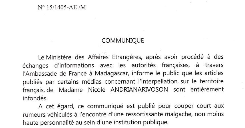 Une note verbale du bout des lèvres ? - Madagascar-Tribune.com